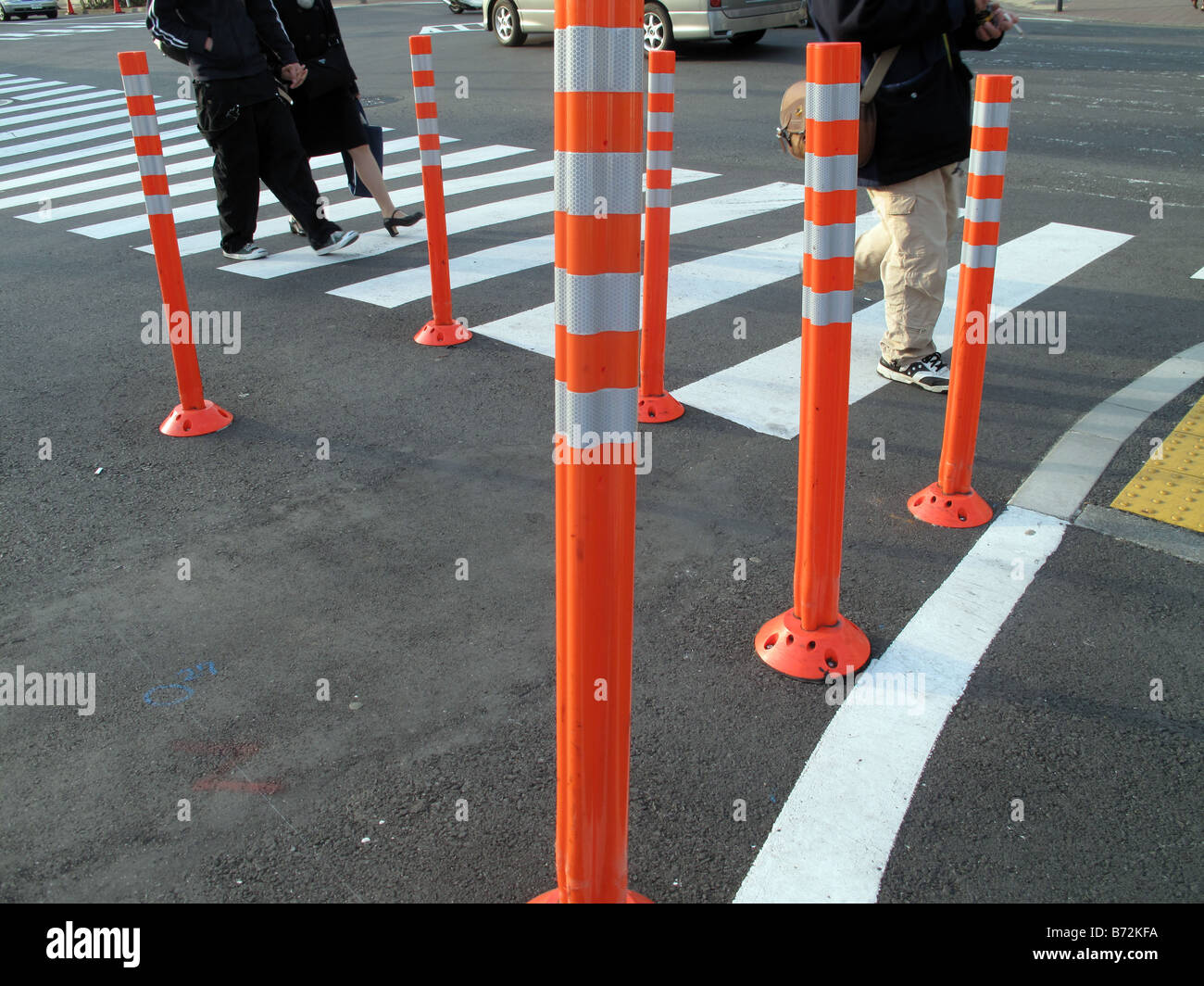 Warning poles hi-res stock photography and images - Alamy