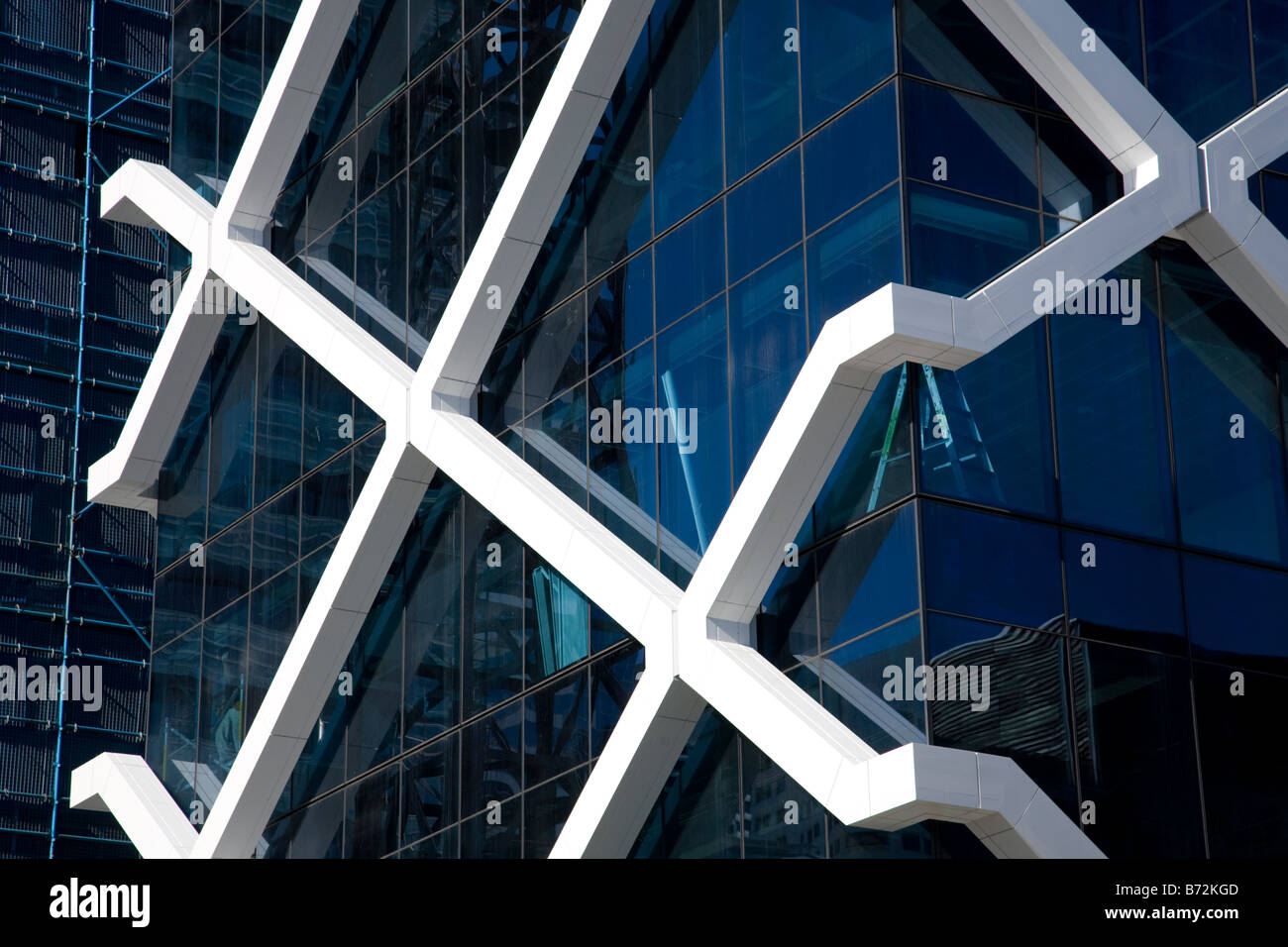 close up of a building facade as construction nears completion Stock ...