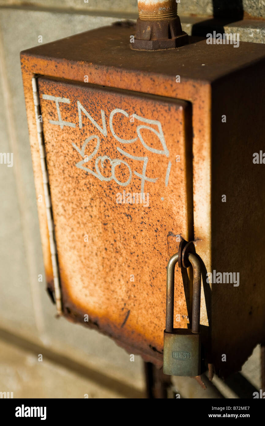 Graffiti on old utility box - USA Stock Photo - Alamy