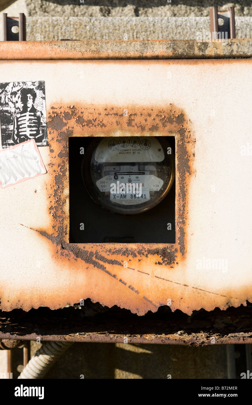 Old utility meter - USA Stock Photo - Alamy
