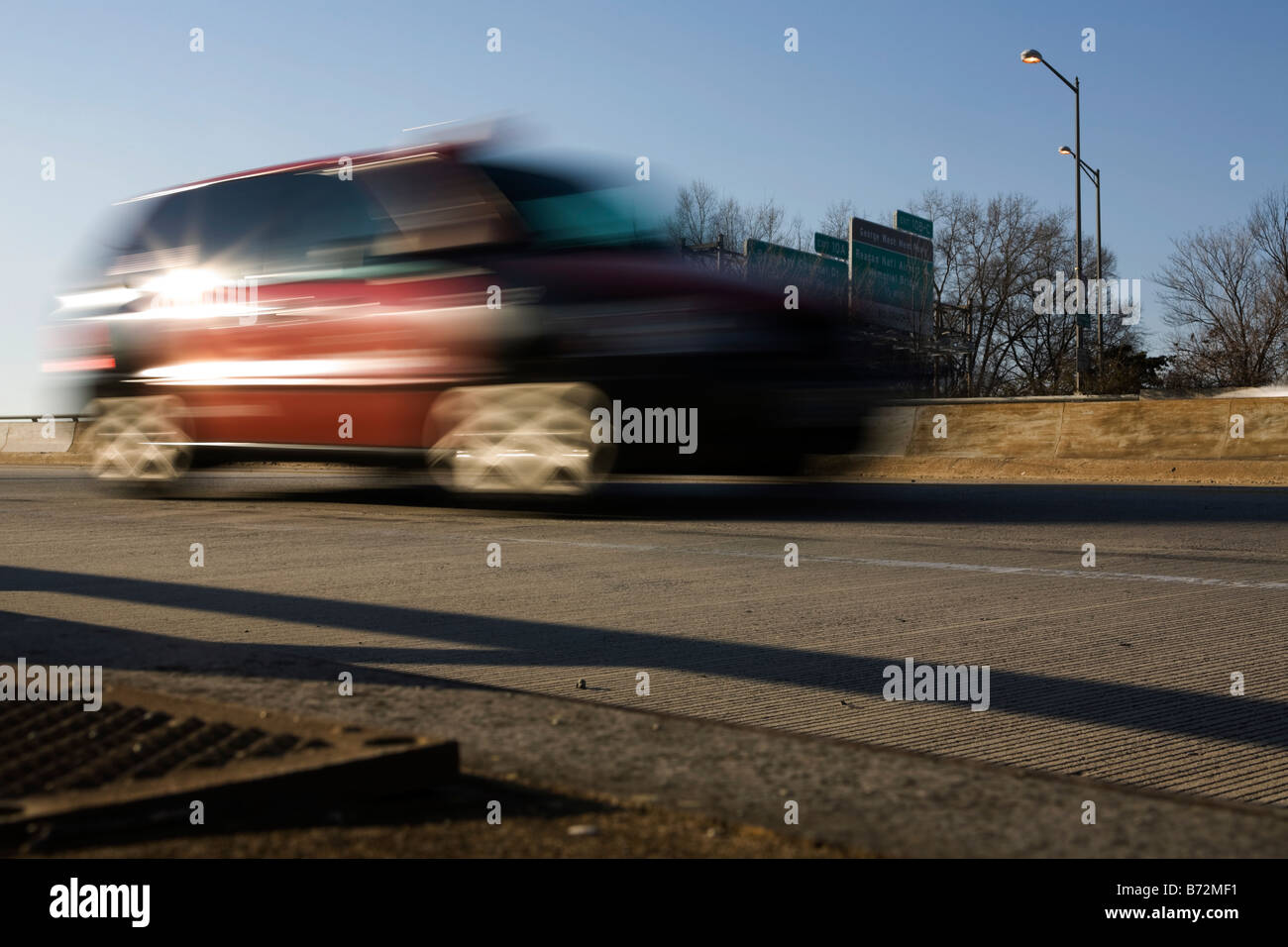 Car in motion - USA Stock Photo - Alamy
