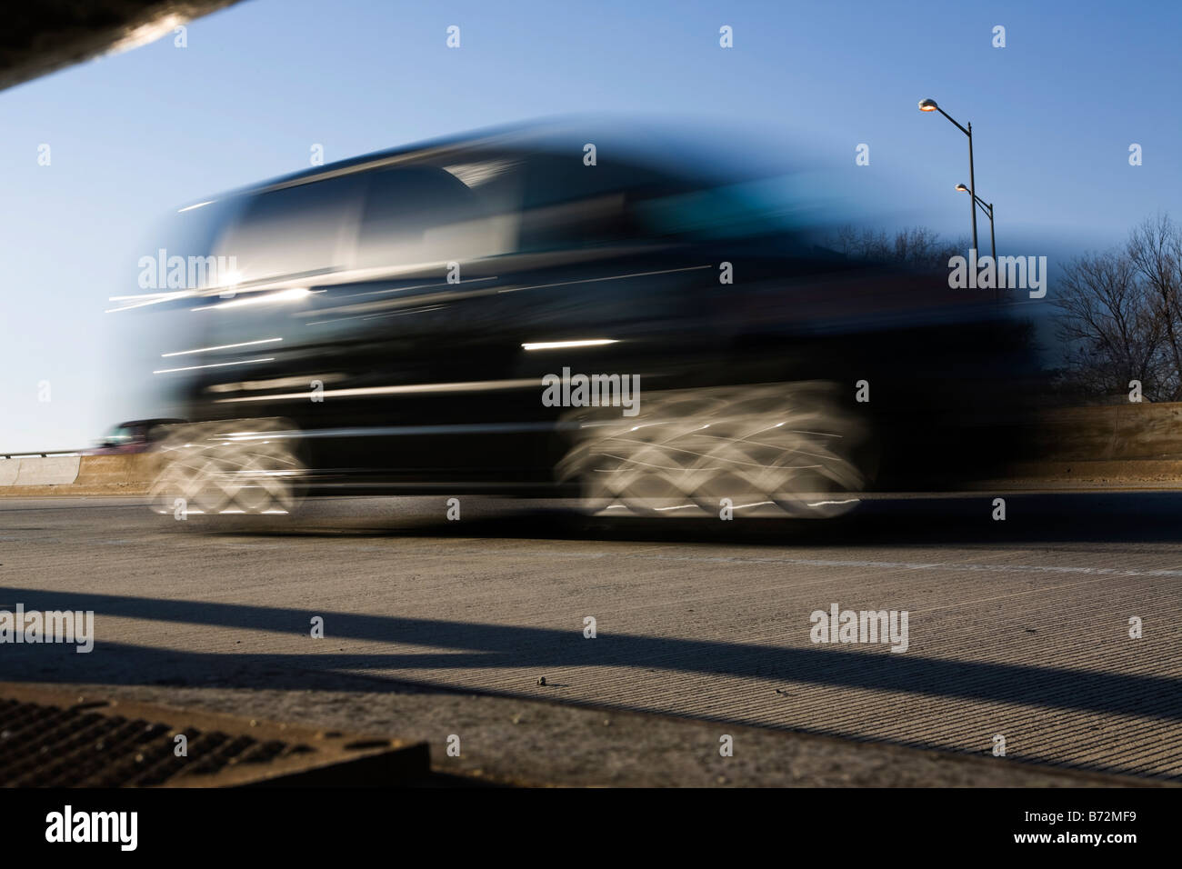 Car in motion - USA Stock Photo - Alamy