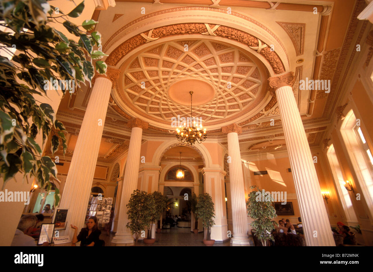 hotel plaza reception havana cuba Stock Photo - Alamy