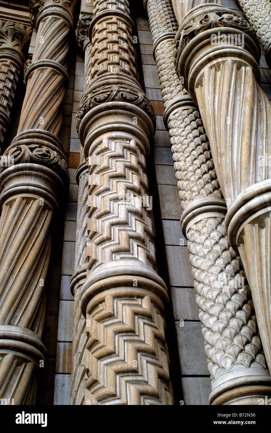 Victorian Stonework of Columns at London Stock Photo - Alamy