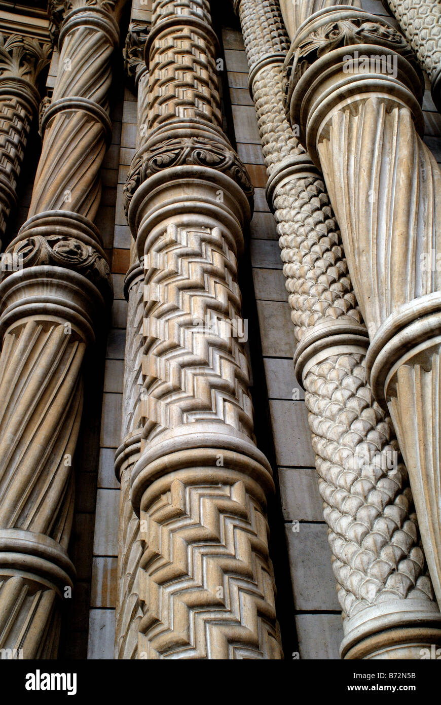 Victorian Stonework of Columns at London Stock Photo - Alamy