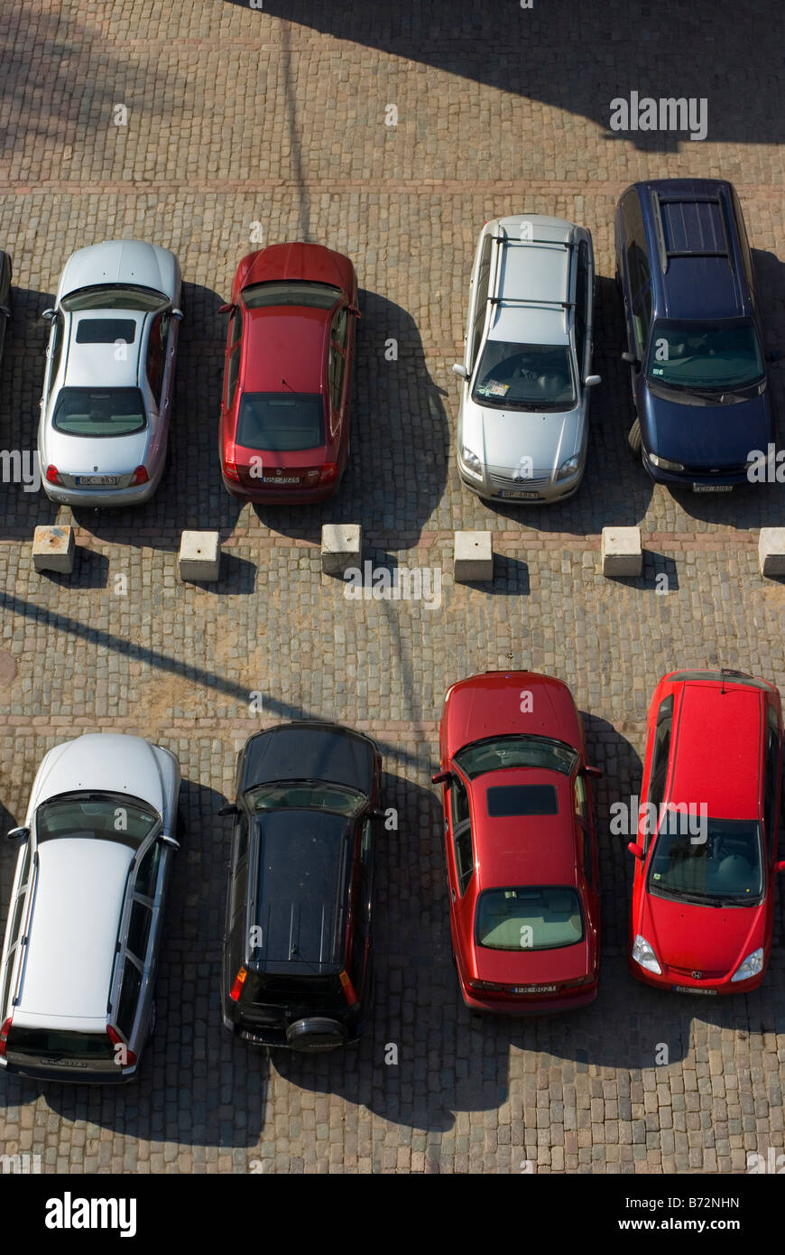 Cars parked at the parking lot Stock Photo - Alamy