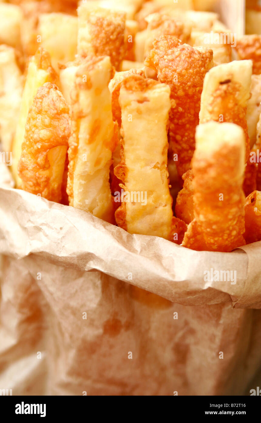 Cheese Straws in a Paper Bag Stock Photo - Alamy