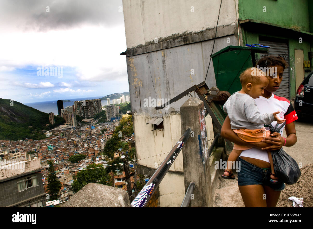 Life in one of Rio's Favelas ( slums Stock Photo - Alamy