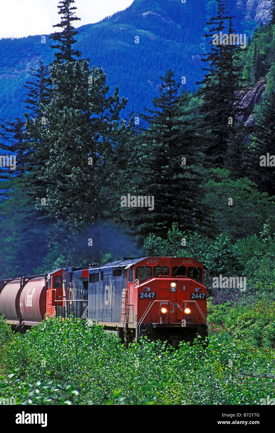 Cn freight train with mountains hi-res stock photography and images - Alamy