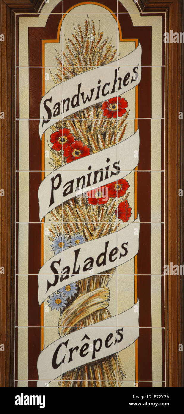 French restaurant sign Stock Photo - Alamy