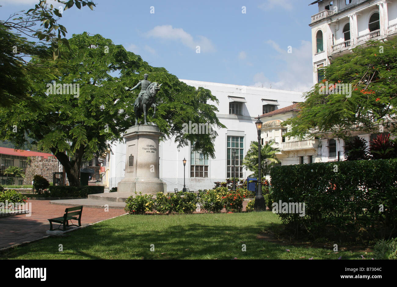 Statue of General Tomas Herrera, hero of Panamanian independence from ...