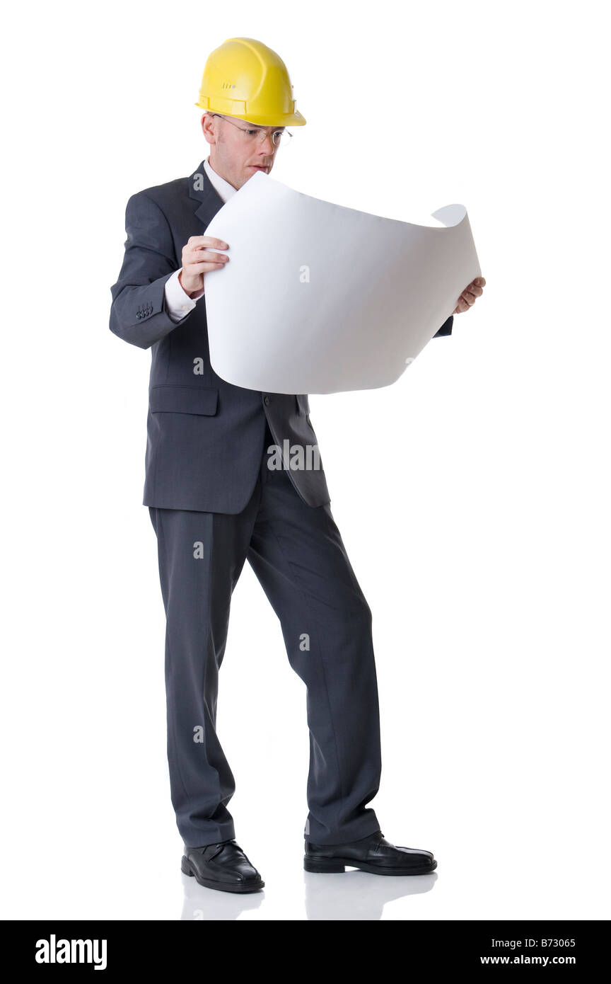 Young and successful architect Full isolated studio picture Stock Photo ...