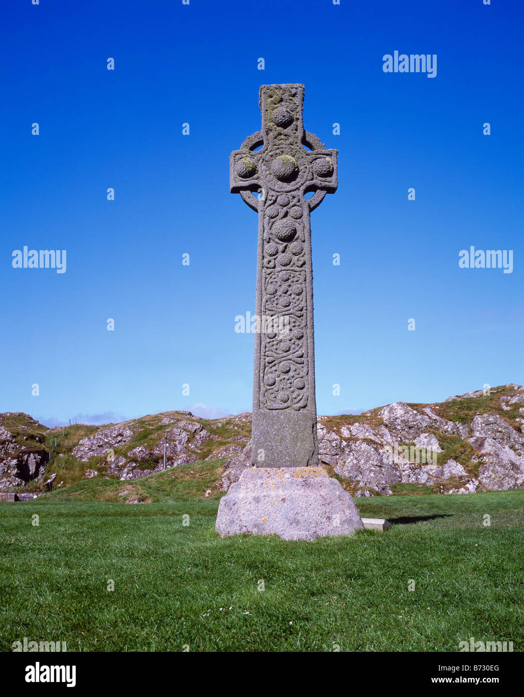 St Martin's Cross, Iona Abbey, Isle of Iona, Argyll and Bute, Scotland ...