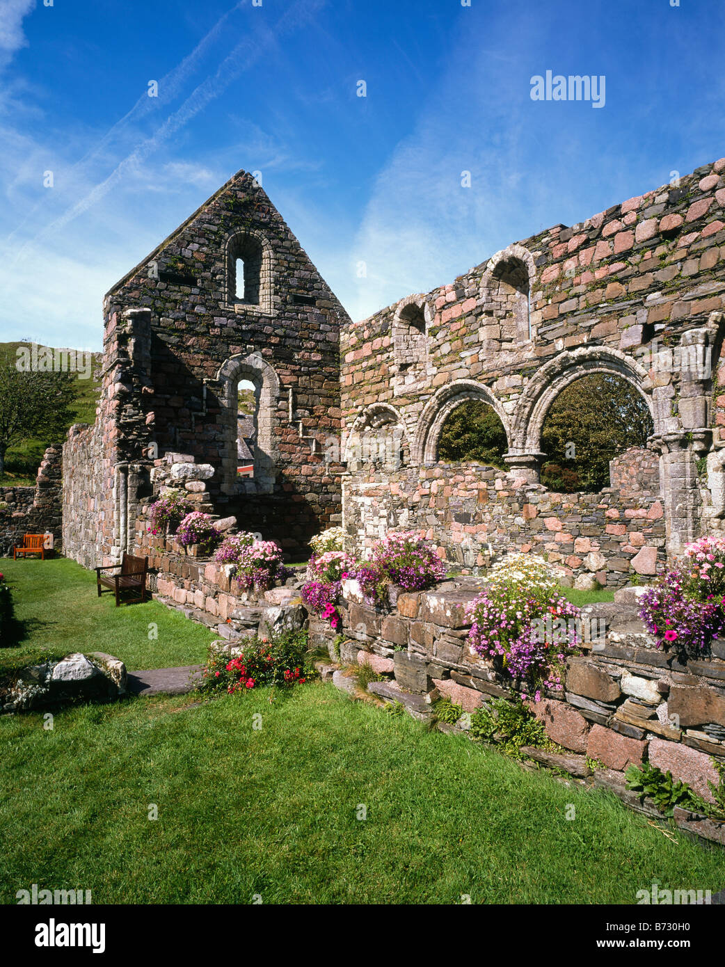 The church of the Iona Nunnery, Isle of Iona, Argyll and Bute, Scotland ...