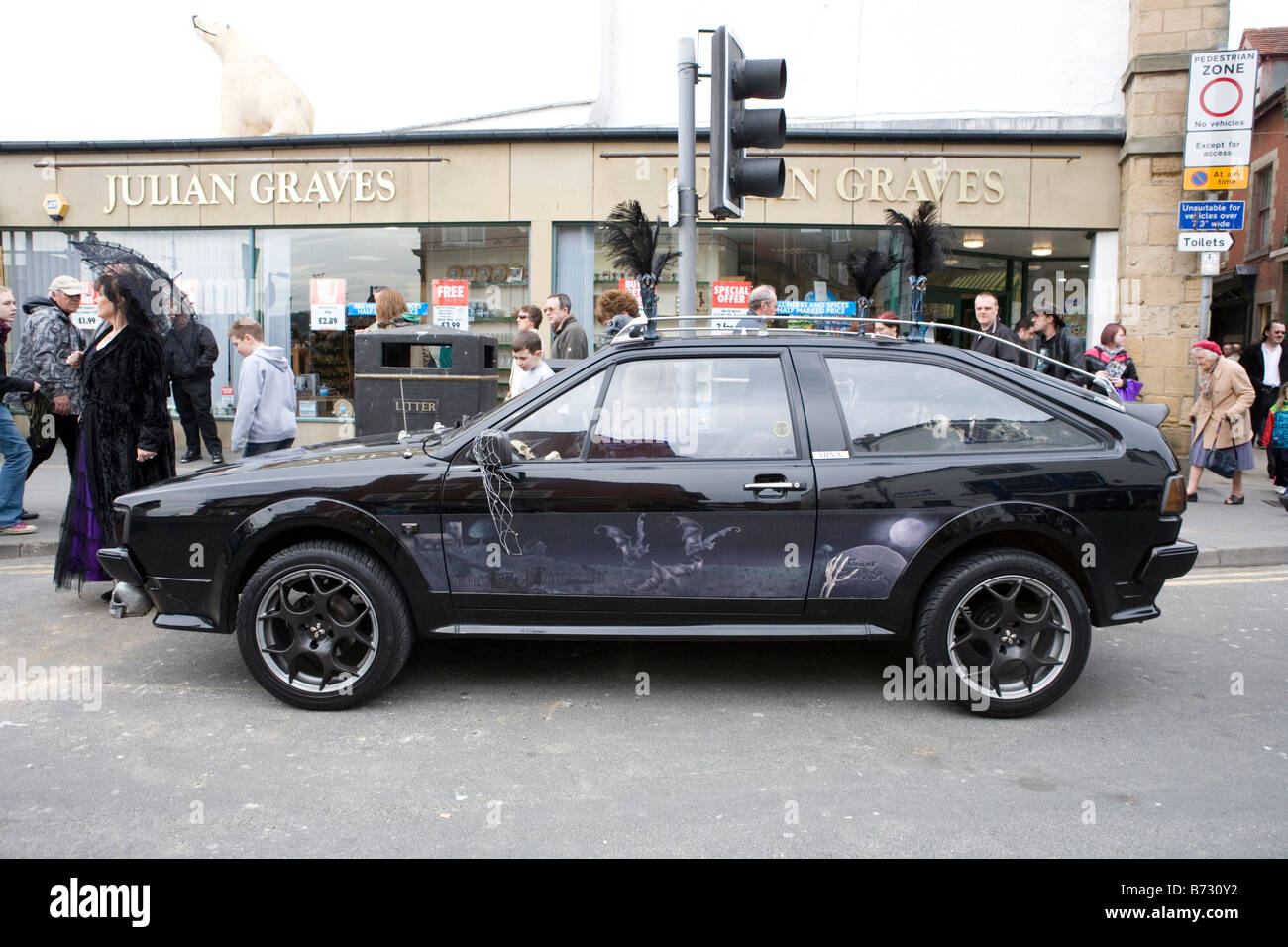 Whitby Goths Festival. A Goth car in the streets of Whitby .Goths from ...