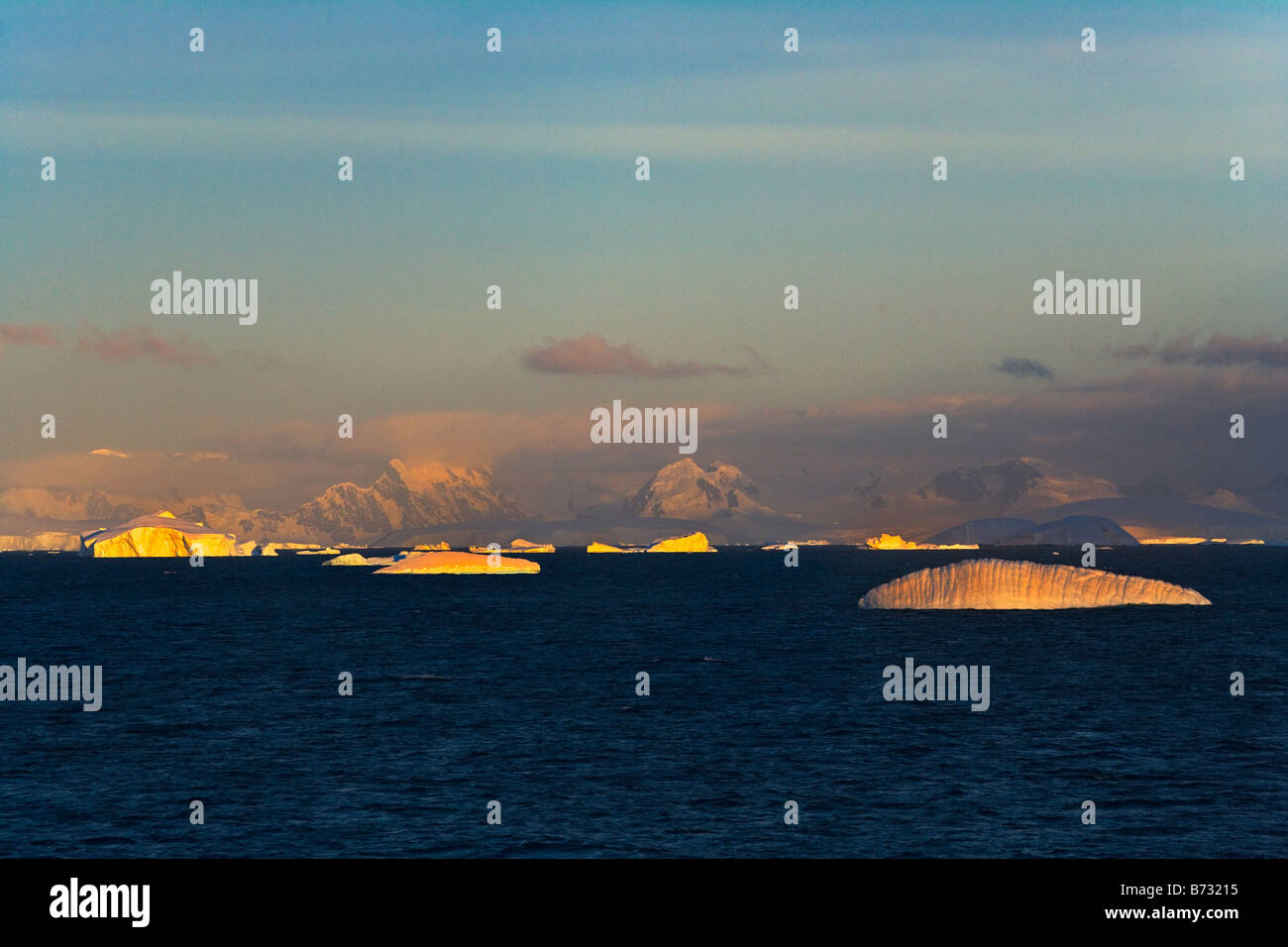 Morning view of iceberg in the Antarctic Ocean Antarctica Stock Photo ...