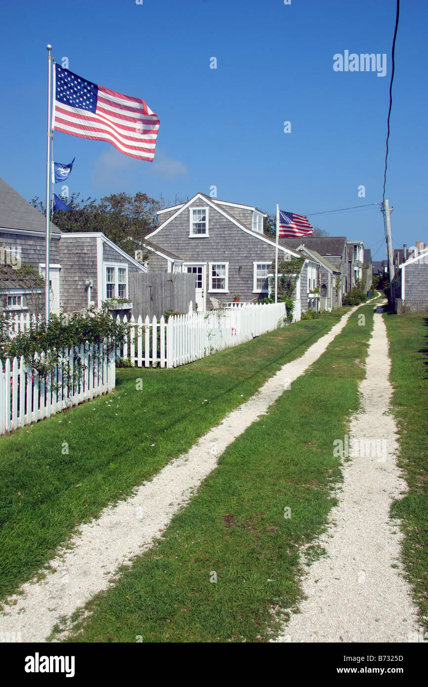 Cottages in Sconset Nantucket Island Cape Cod USA Stock Photo - Alamy