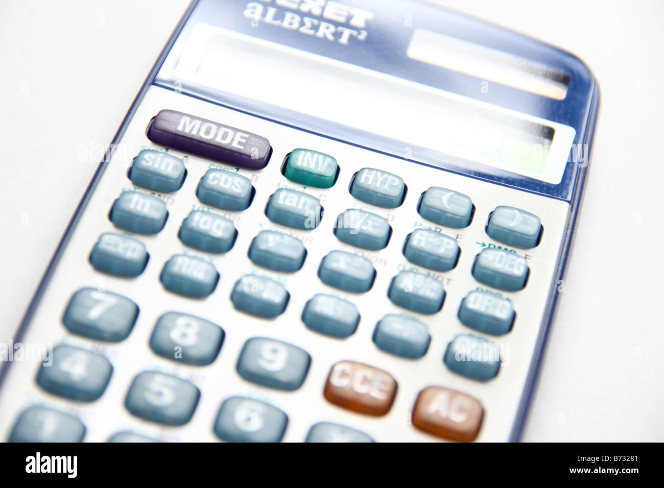Calculator on white background Stock Photo - Alamy