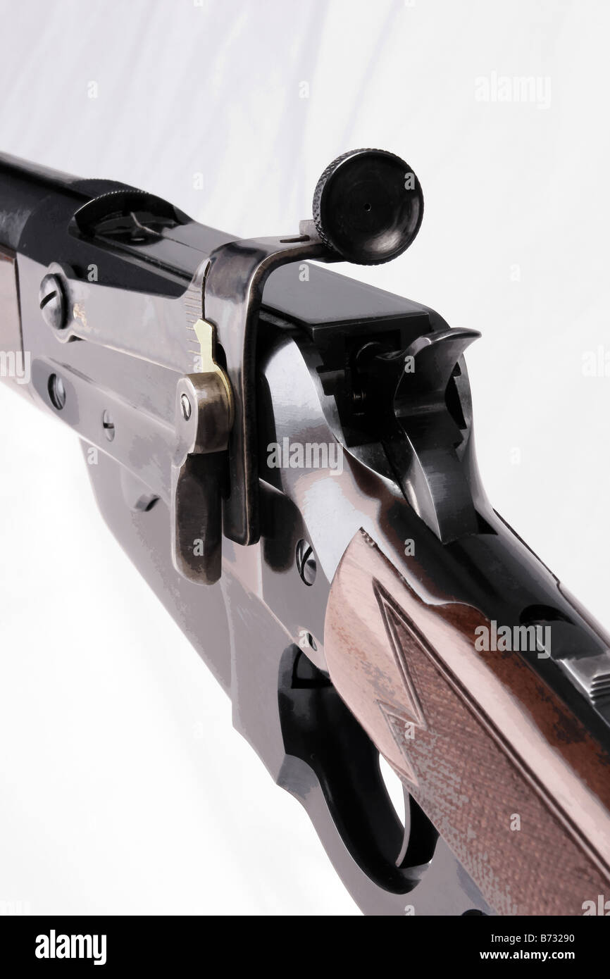 An old western rifle with a sight Stock Photo - Alamy