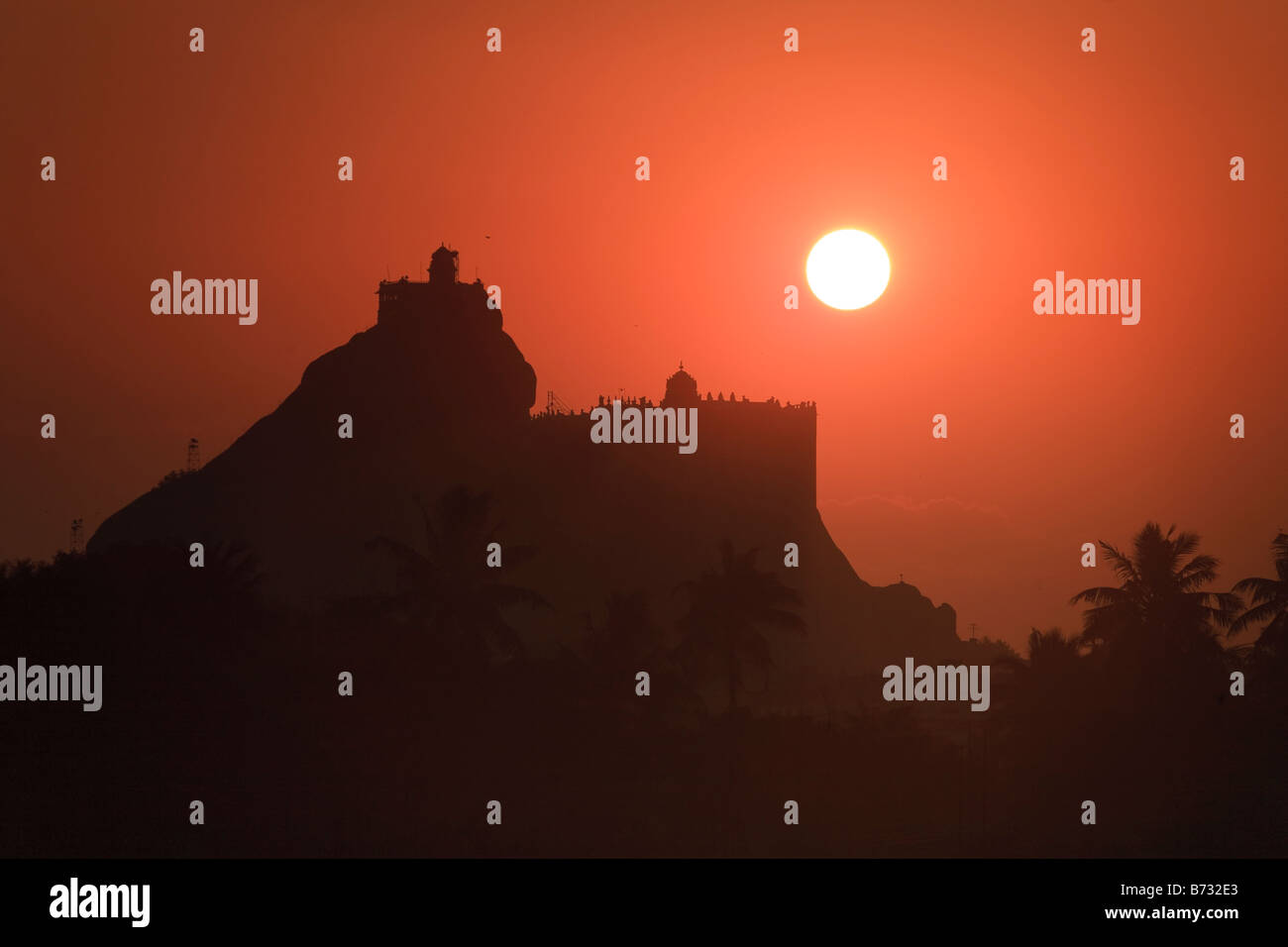 Rock Fort Temple Tiruchirappalli Trichy Tamil Nadu India Stock Photo ...