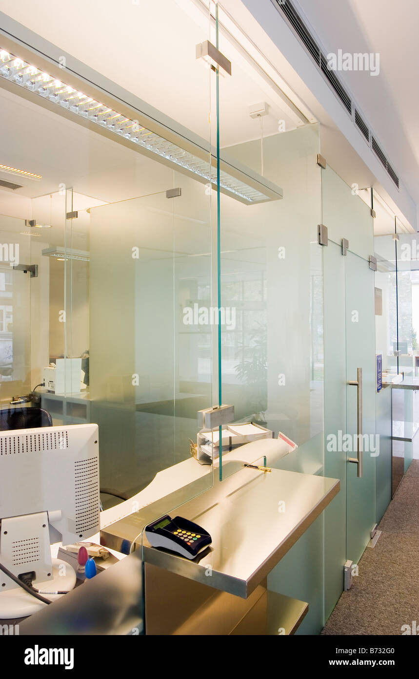 Customer service window Stock Photo - Alamy