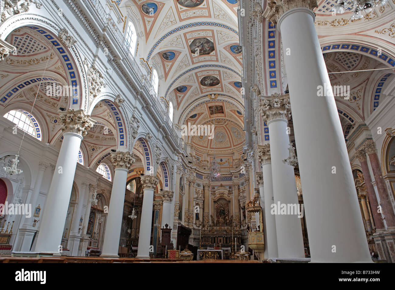 Interior of San Pietro, Modica, Sicily Stock Photo - Alamy
