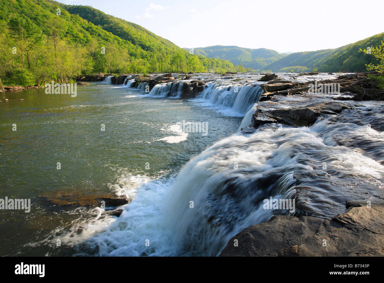 Sandstone Falls, New River Gorge National River, West Virginia, USA ...