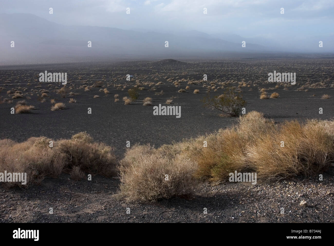 Sandstorm occurrence seen at Death Valley, California, USA Stock Photo ...