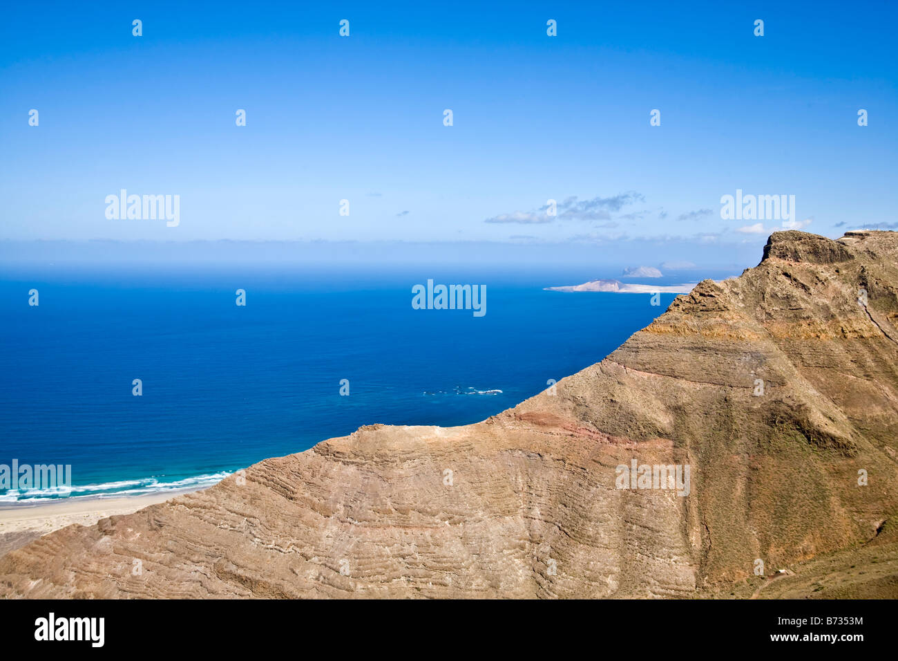 risco de famara Lanzarote Canary Islands spain Stock Photo - Alamy