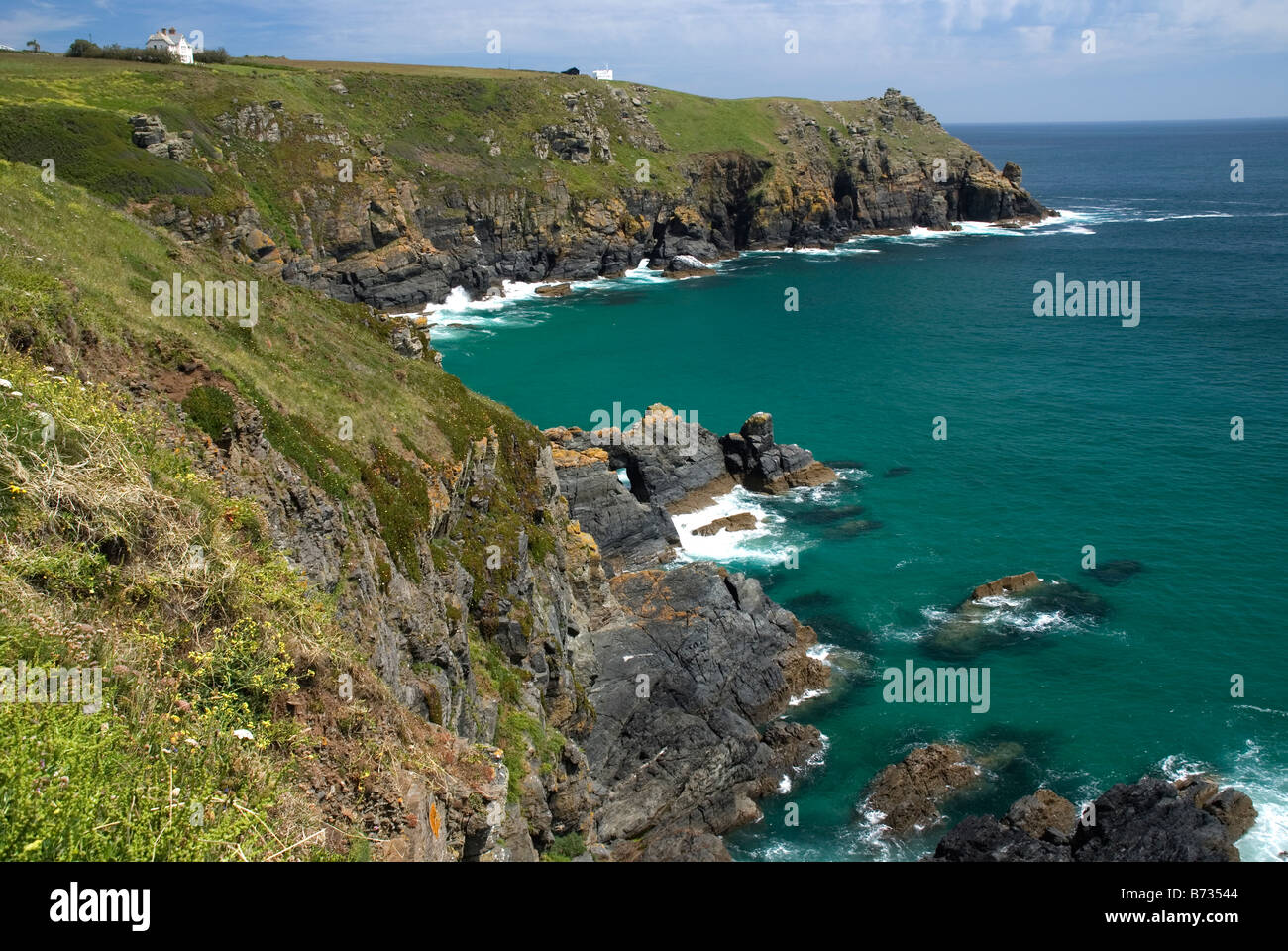 Housel Cove Lizard Peninsula Cornwall UK Stock Photo - Alamy
