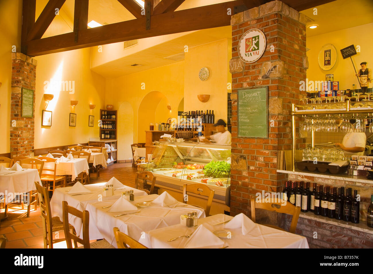 Via Vai Trattoria and Pizzeria Montecito California Stock Photo - Alamy