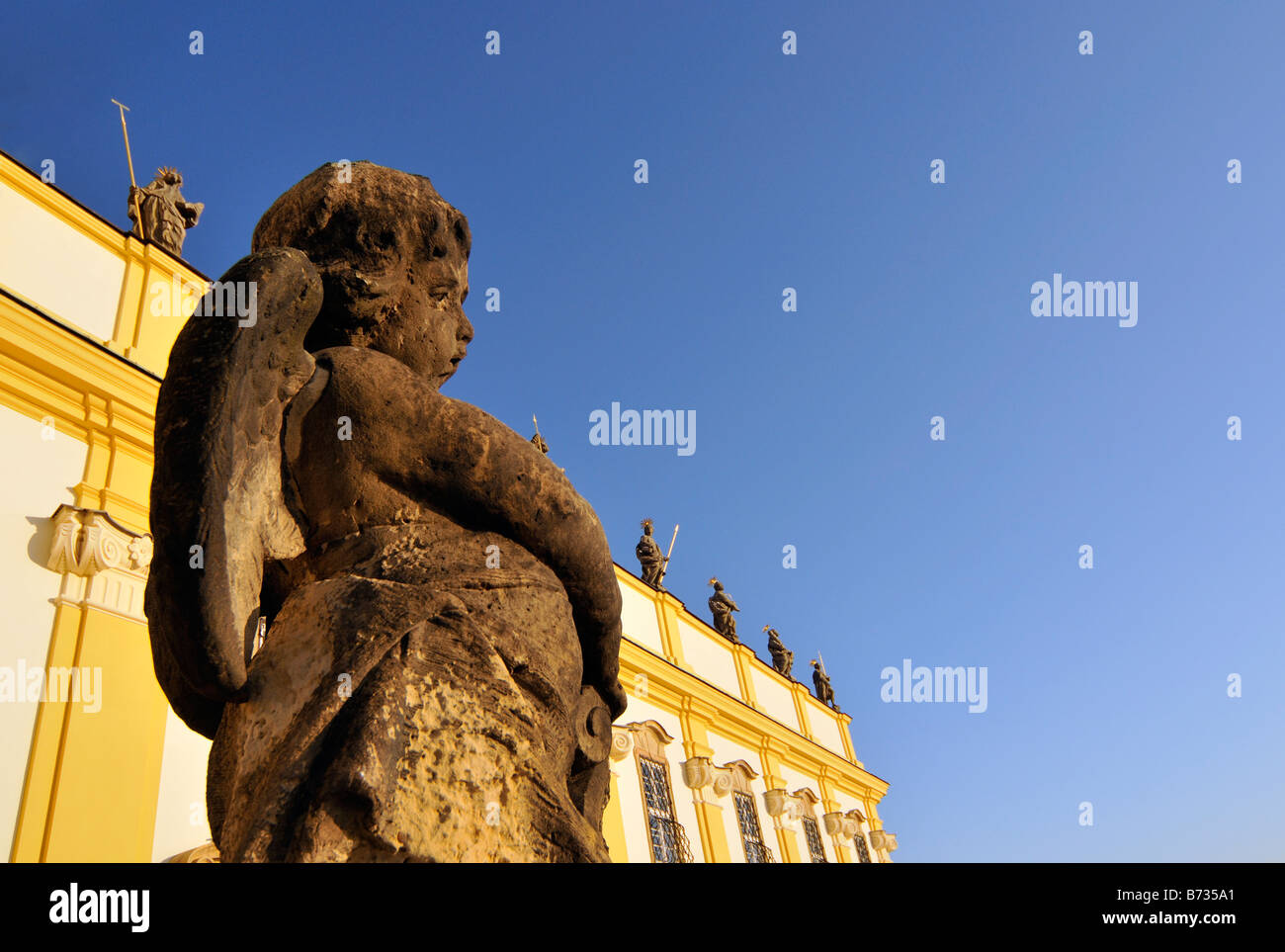 Baroque Statue Outside Basilica Minor Church of Visitation of Virgin ...
