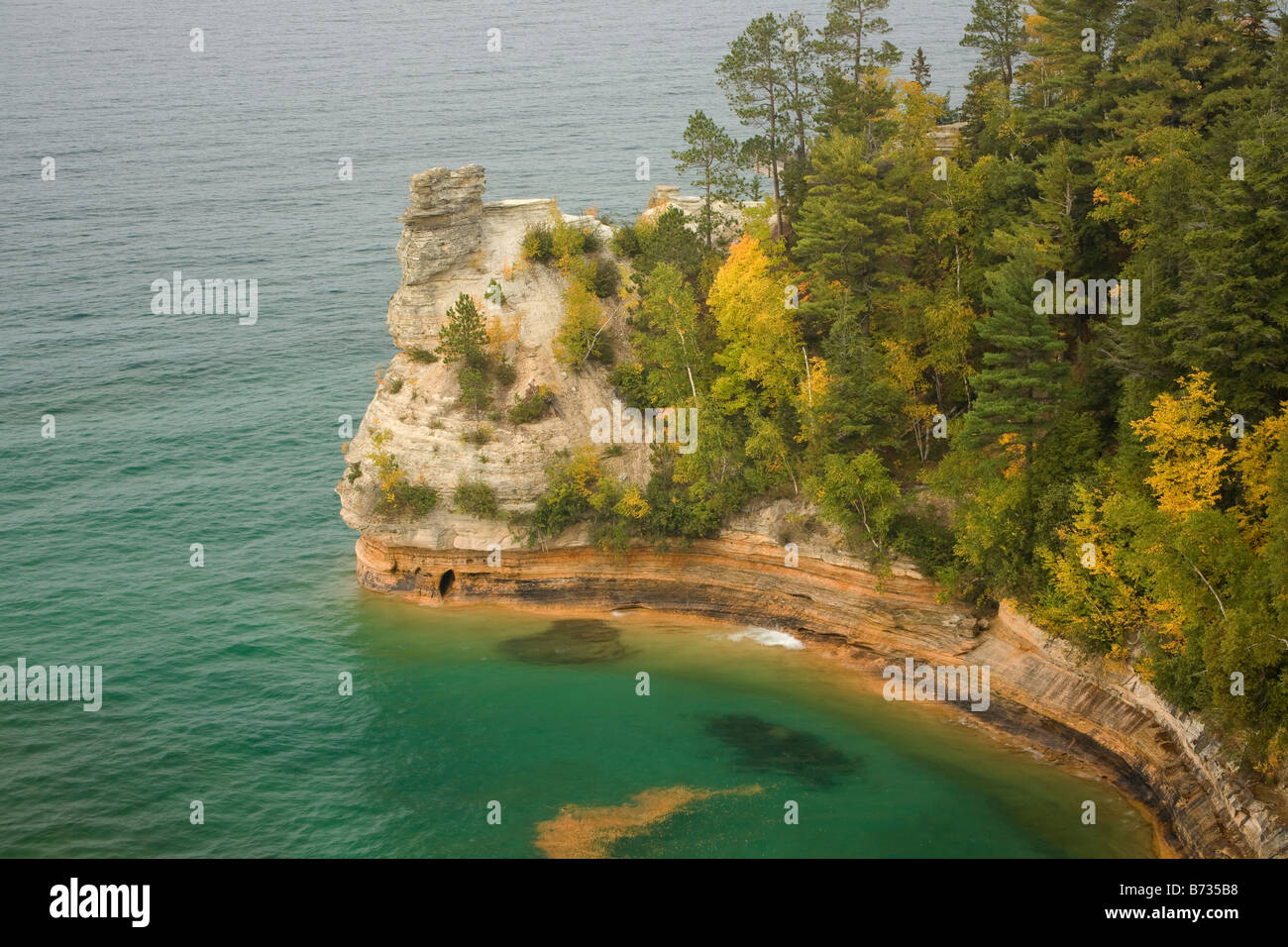 MICHIGAN - Miners Castle above Lake Superior in Pictured Rocks National ...