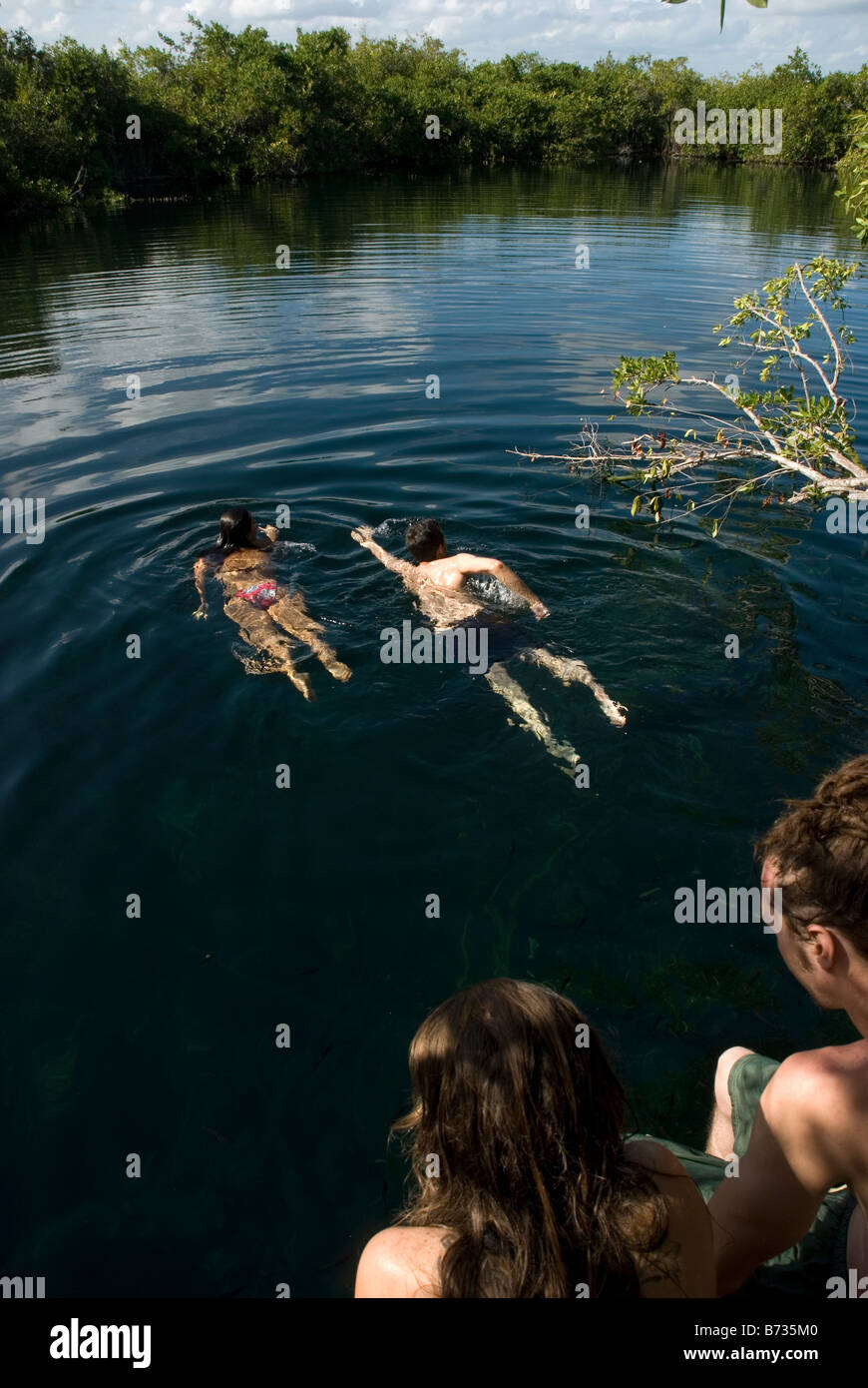 Cenote mexico swim hi-res stock photography and images - Alamy