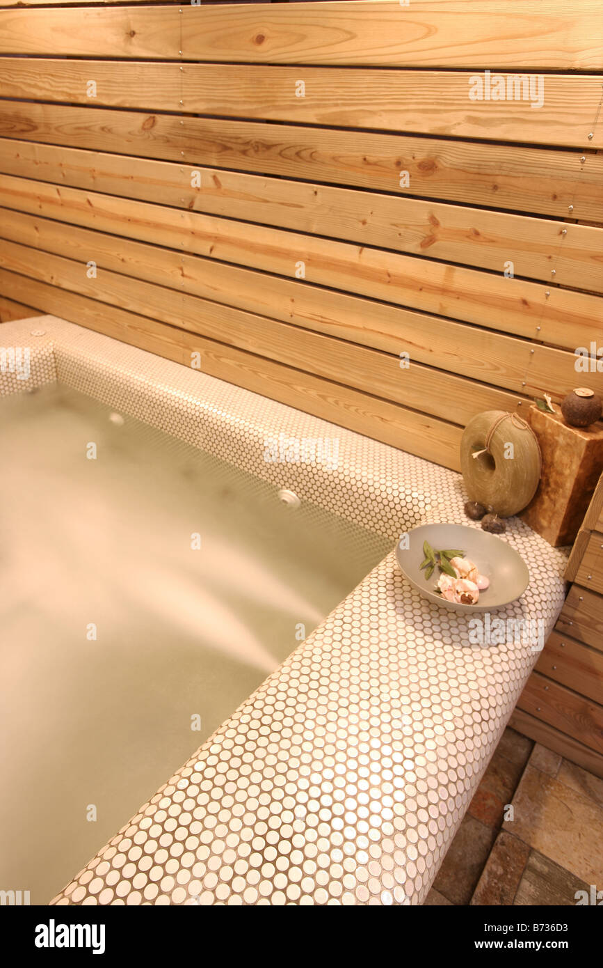 SPA Flower Jacuzzi Stock Photo - Alamy