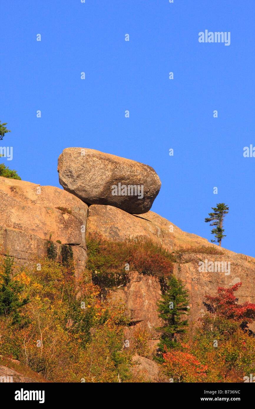 Bubble Rock, Acadia National Park, Maine, USA Stock Photo - Alamy