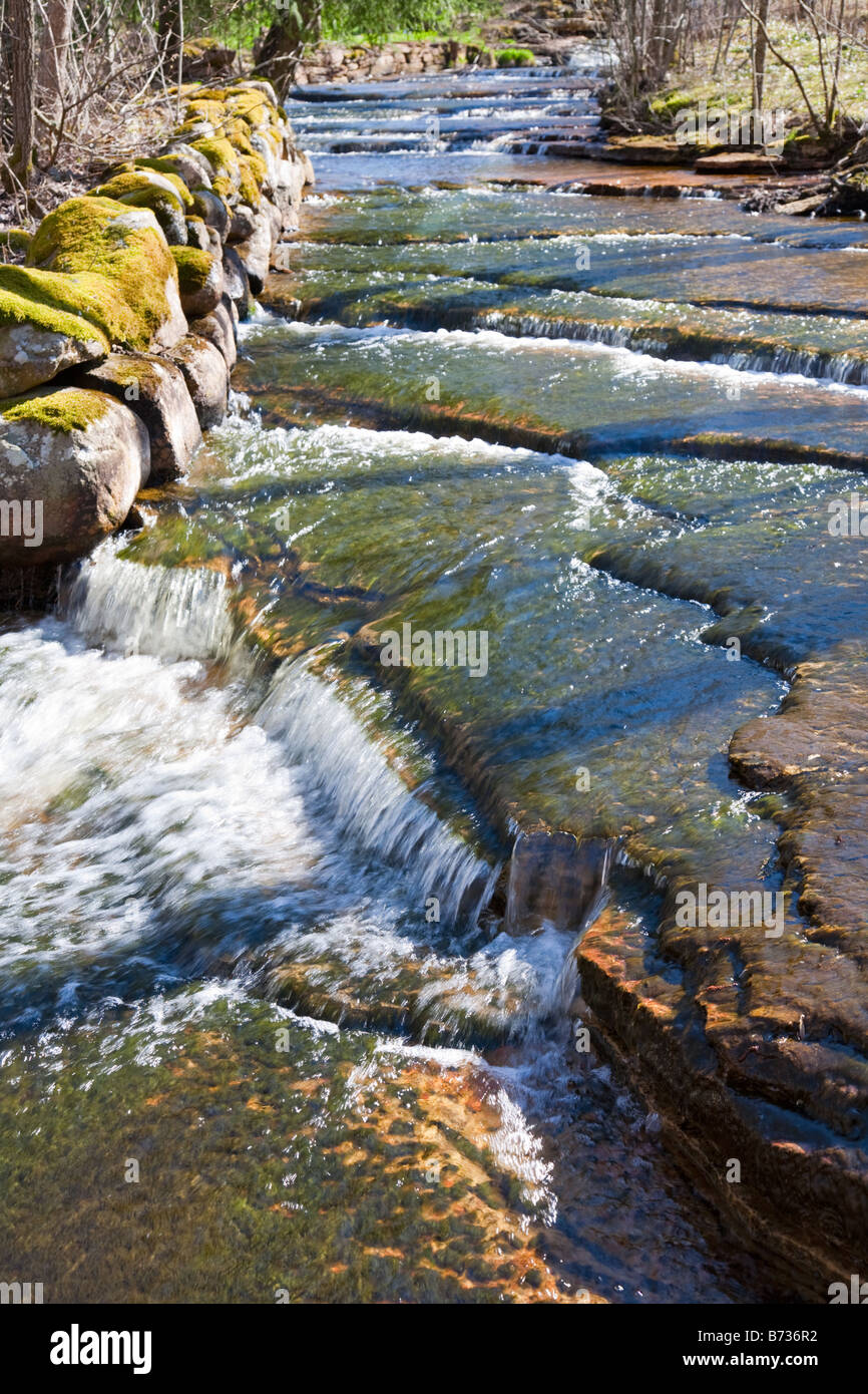 River with small waterfalls Stock Photo - Alamy