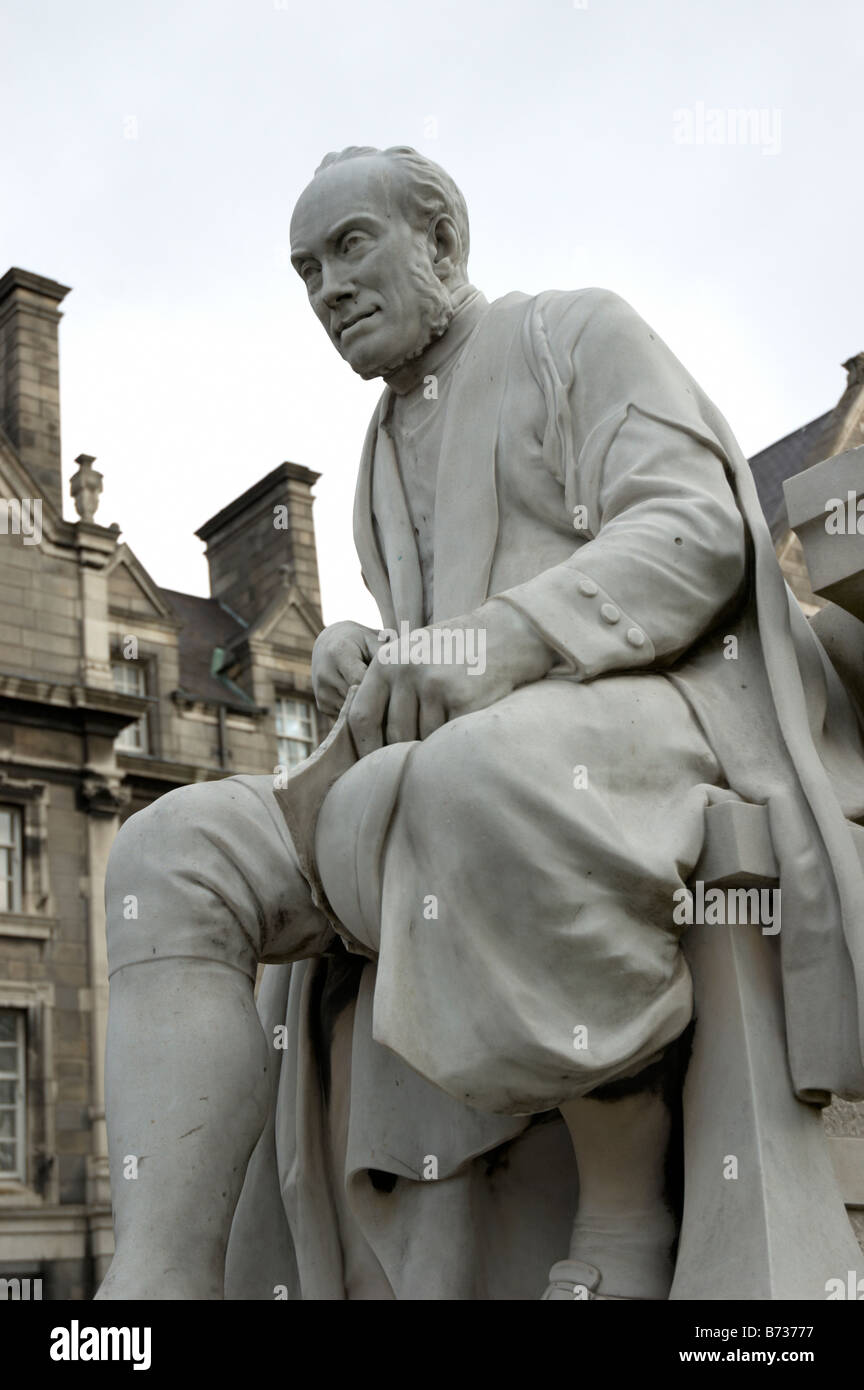 A statue of George Salmon in the grounds of Trinity College, Dublin ...