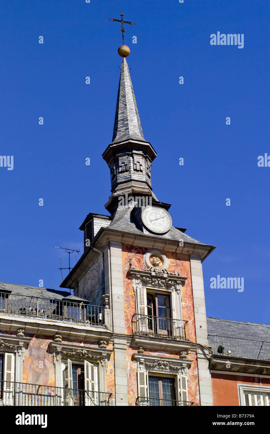 Plaza Mayor achitecture detail Madrid Stock Photo - Alamy