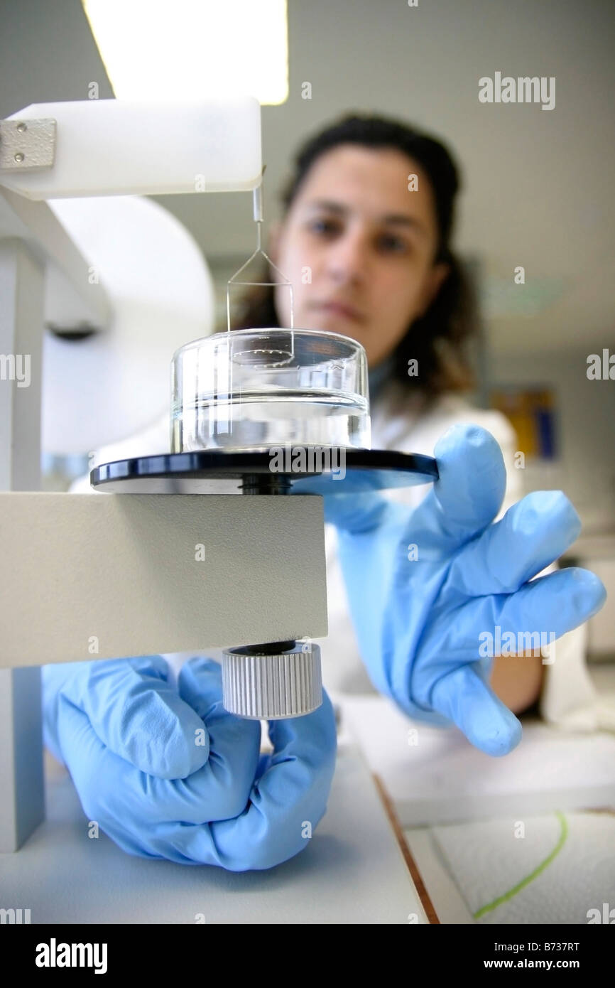 Female researcher doctor using equipment in laboratory Stock Photo - Alamy
