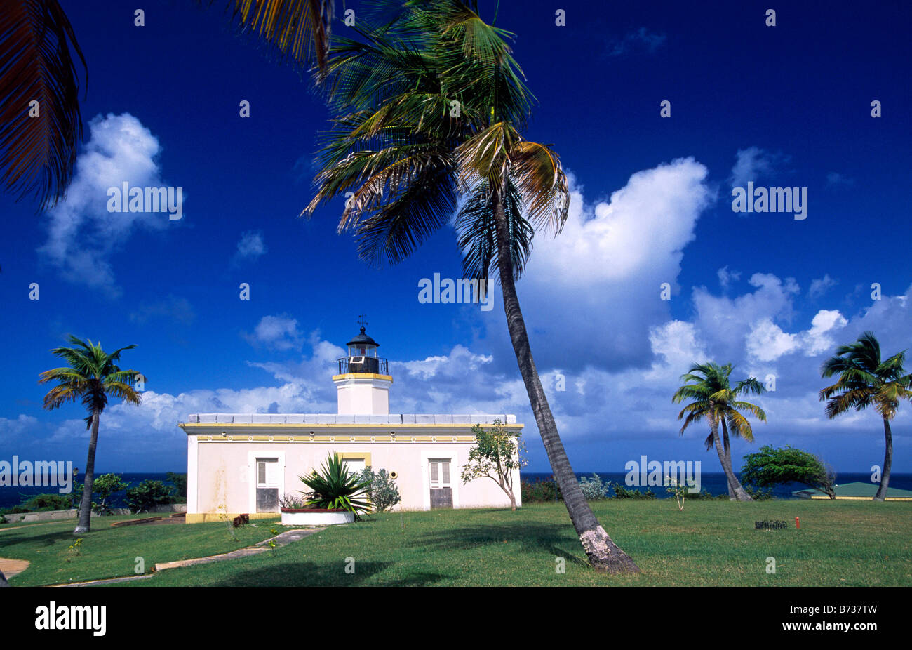 Faro de Puntas Mulas Vieques Island Puerto Rico Caribbean Stock Photo ...