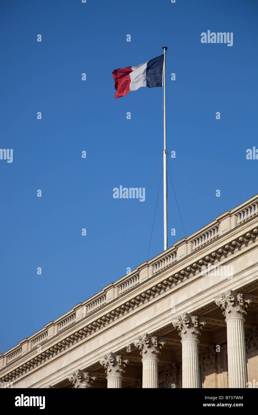 French Flag flown from public building, Paris, France Stock Photo - Alamy