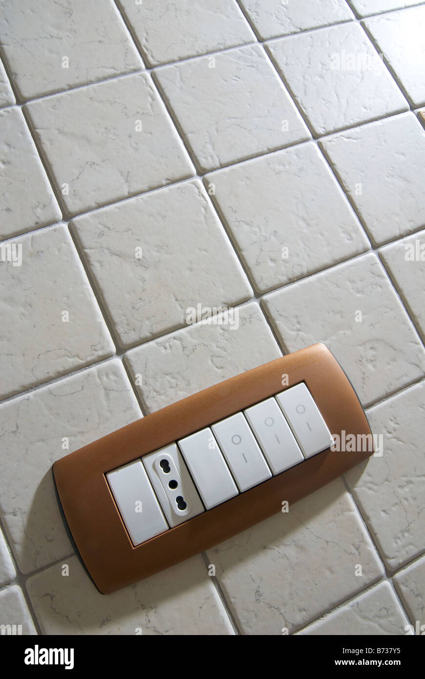 electric light switches and outlet Stock Photo - Alamy