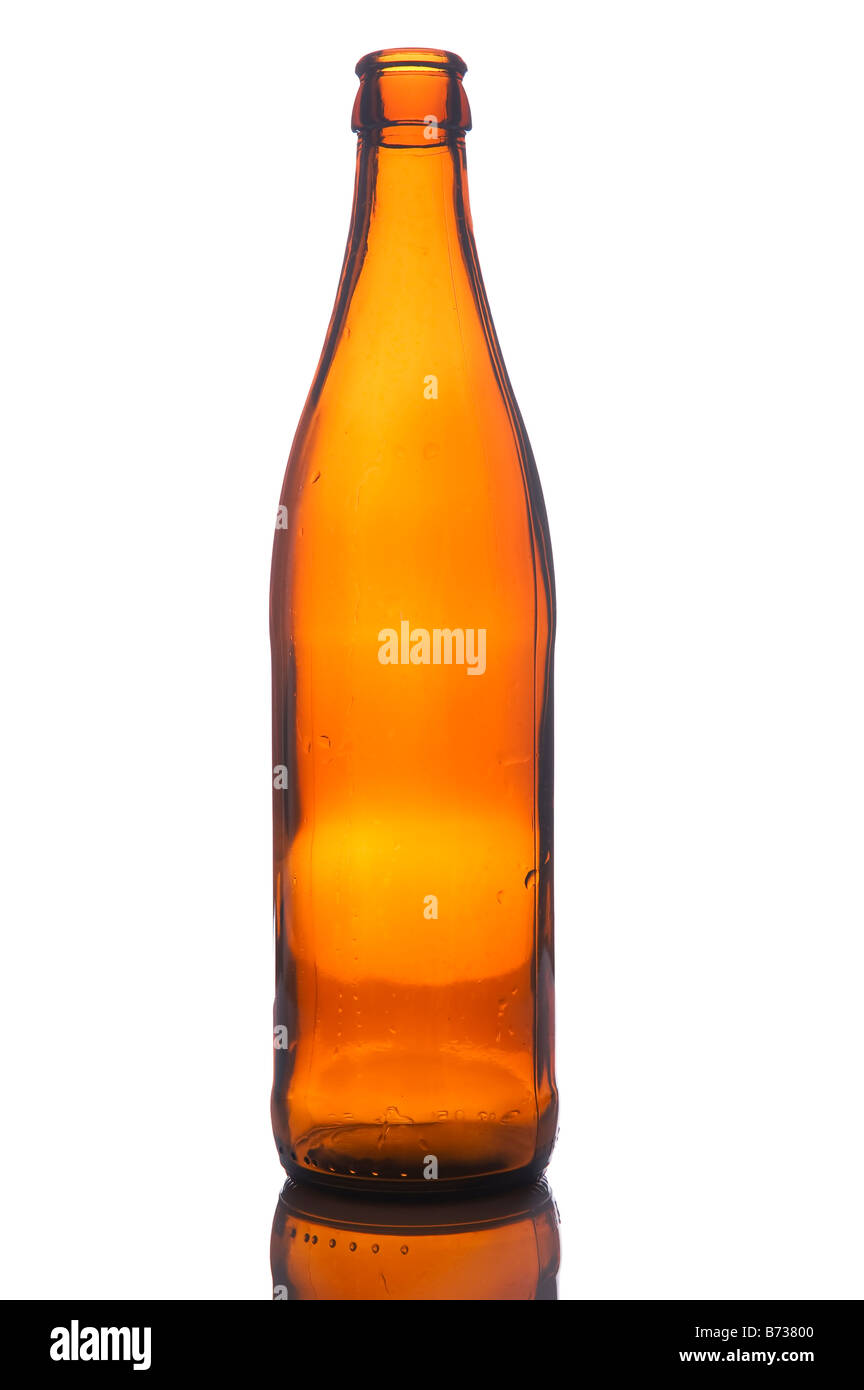 object on white Empty beer bottle Stock Photo - Alamy