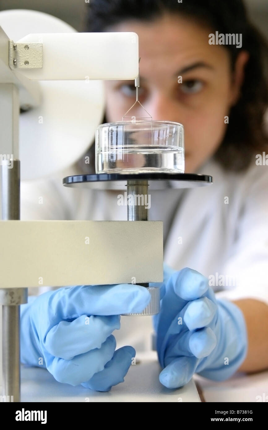 Female researcher doctor using equipment in laboratory Stock Photo - Alamy