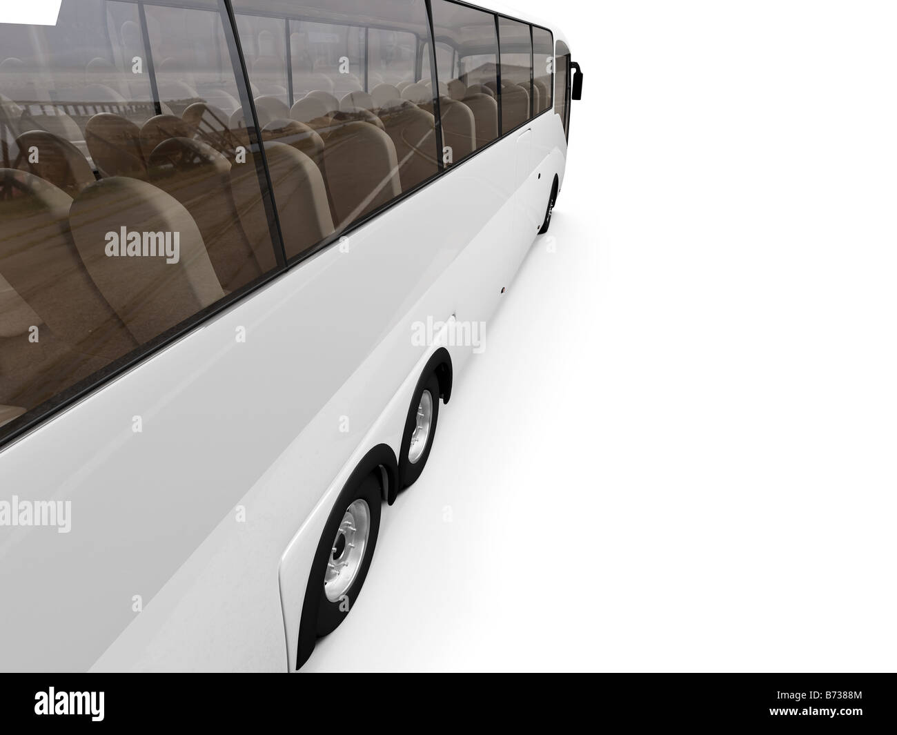 isolated bus on white background Stock Photo - Alamy