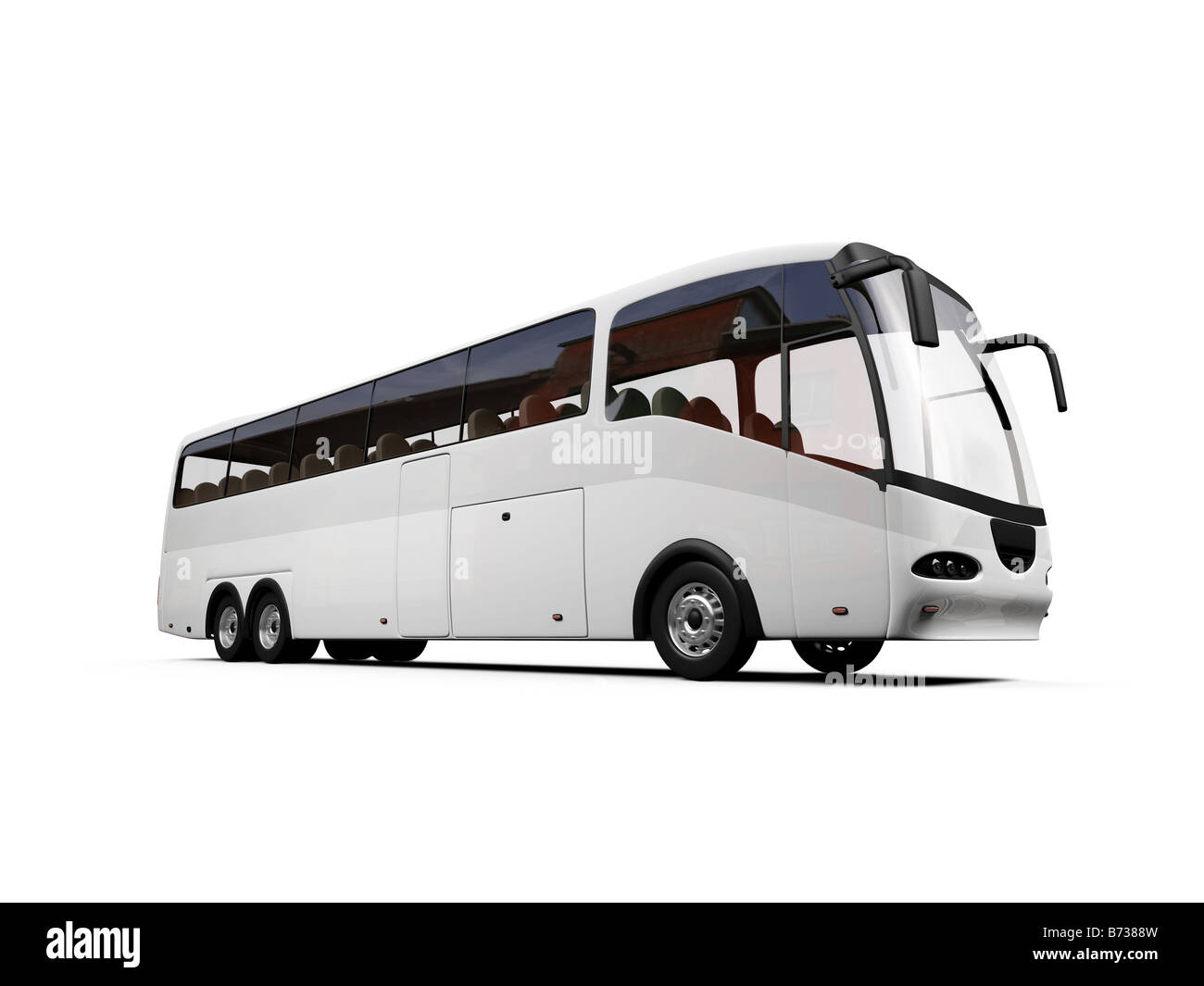 isolated bus on white background Stock Photo - Alamy