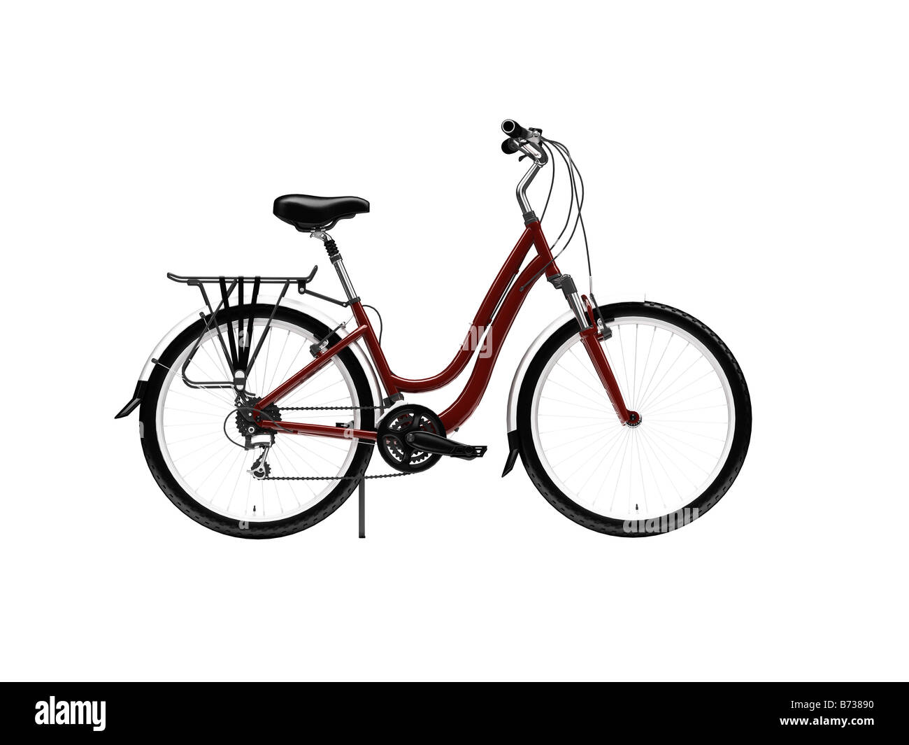 isolated bicycle on white background Stock Photo - Alamy
