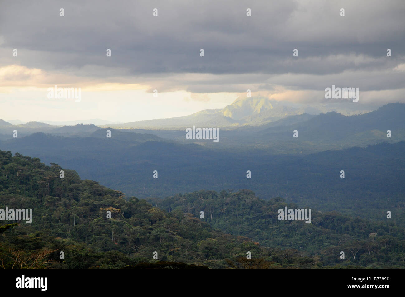 Nimba Mountain range World Heritage Site from the west Liberia Stock ...