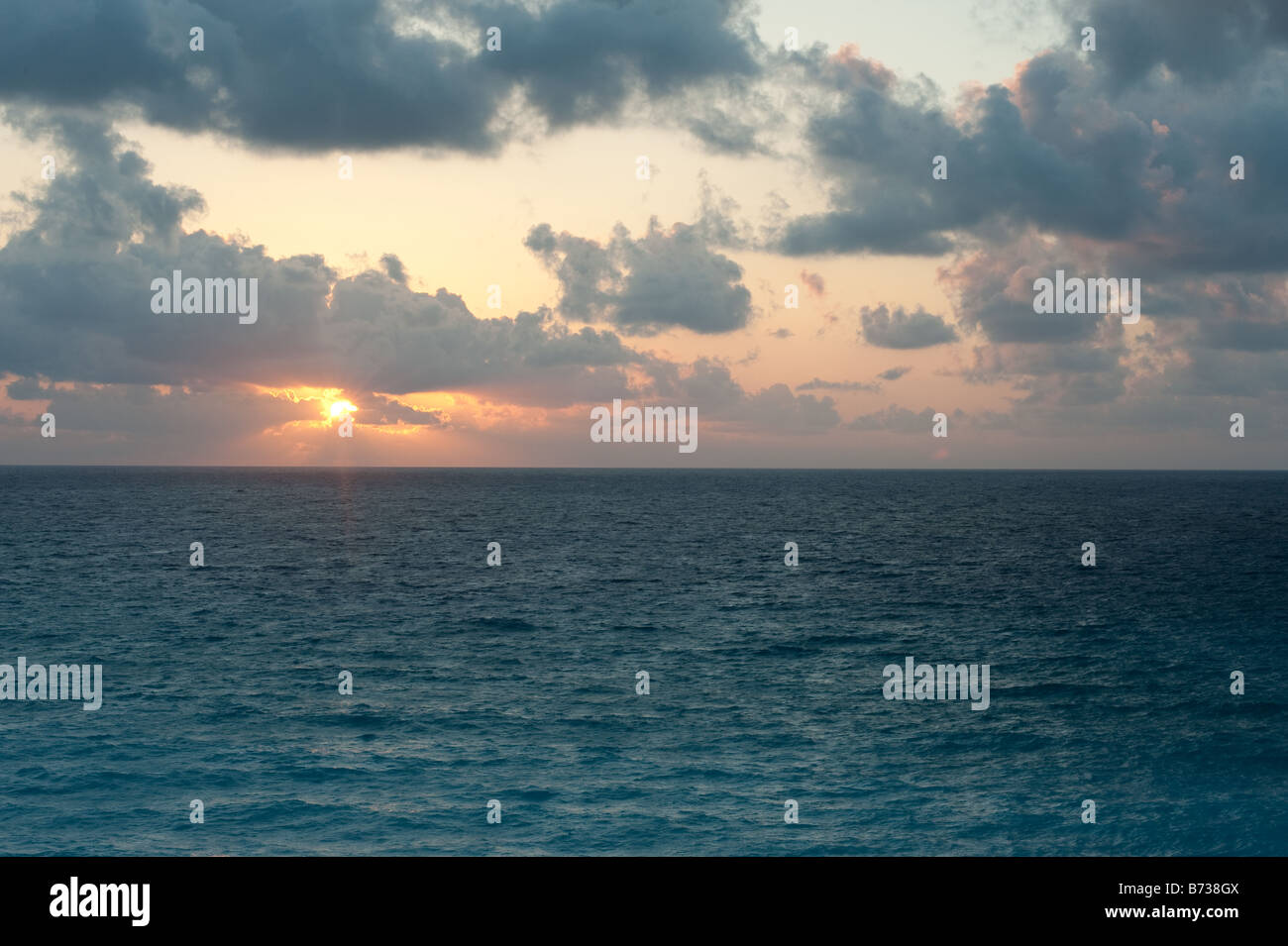Sunrise in Cancun Mexico during their spring months Stock Photo - Alamy